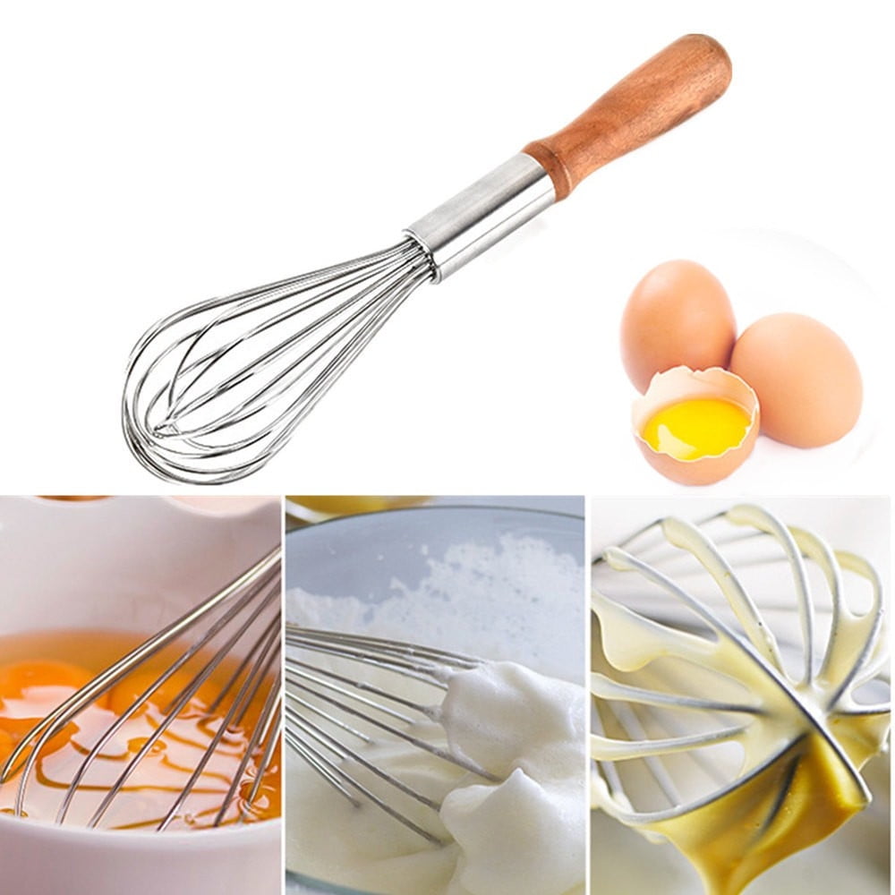 Wuztai Egg Beater (Silver), Eggs Beaters Hand Crank Stainless Steel ...