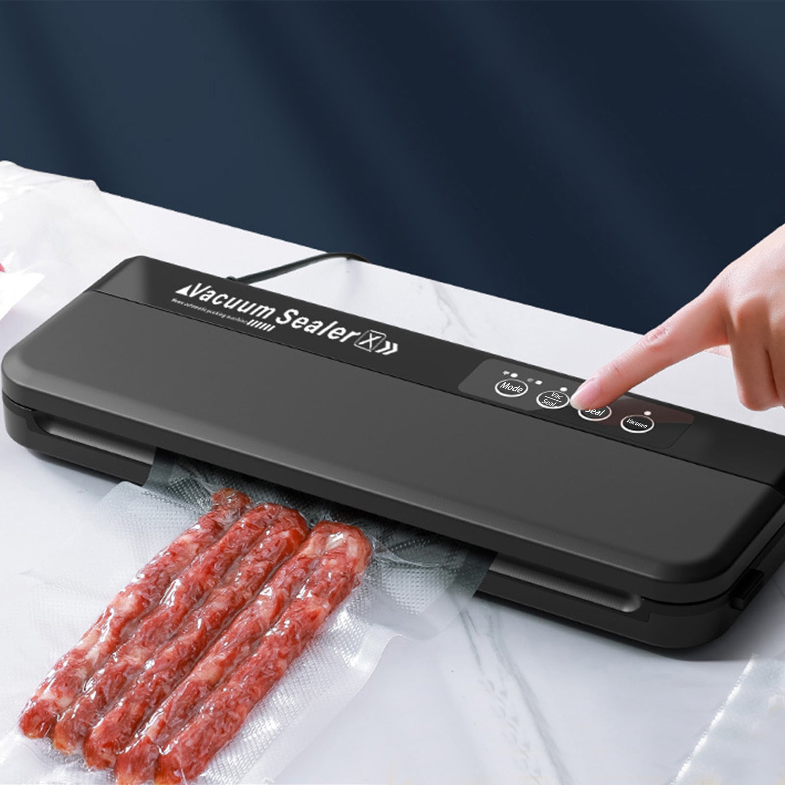 Wuztai Food Saver Vacuum Sealer (Black), 60kpa Powerful But Compacts Vacuum Sealer Machine, Bags ...