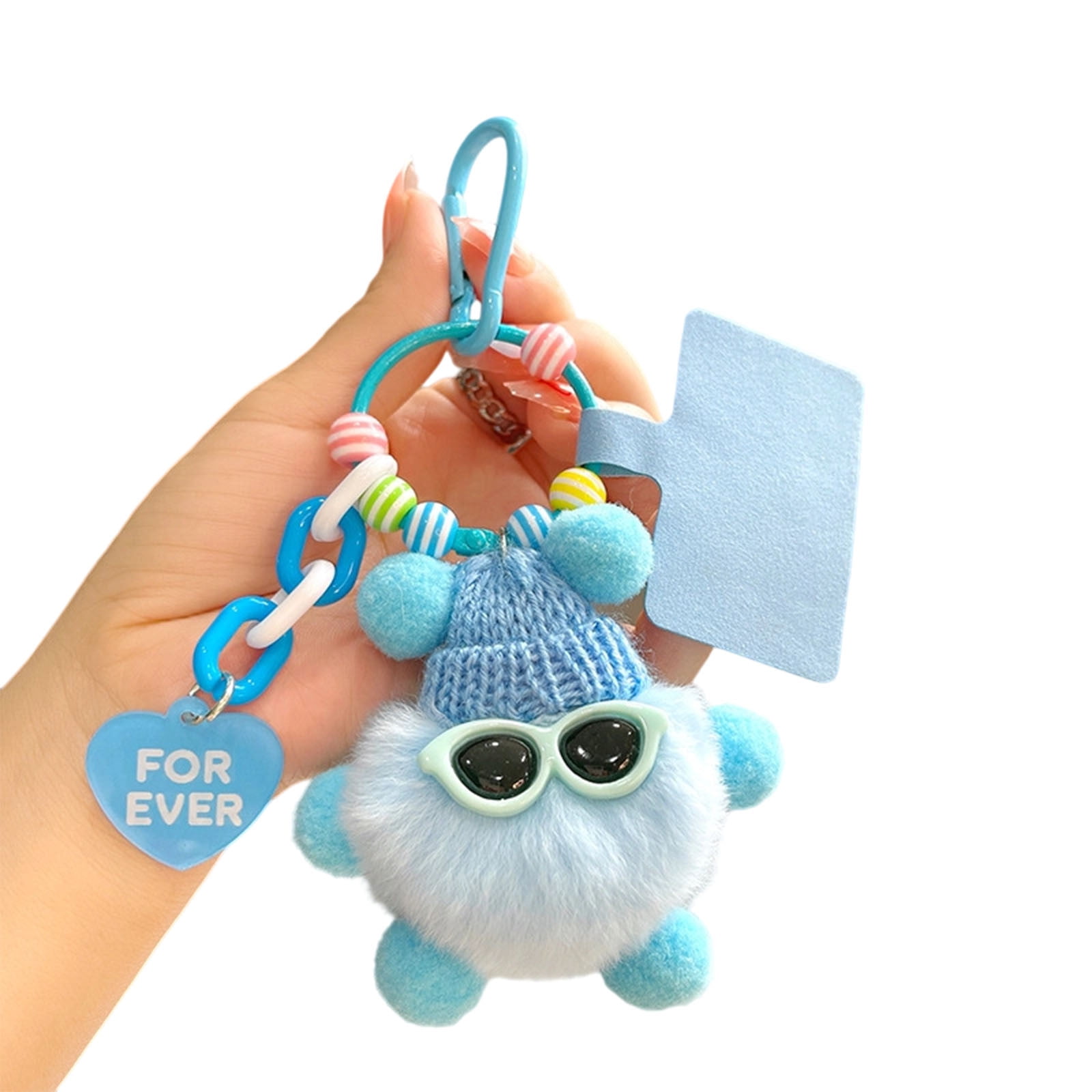 Wuztai Mini Stuffed Toy Keychain, Soft Plush Animal Keyring for Bags ...