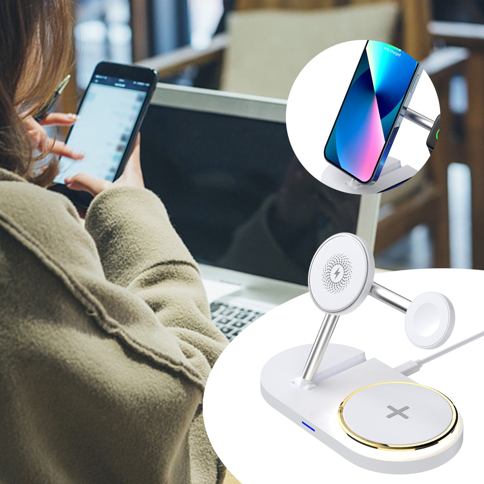 Wuztai Office Desk Accessories Phone Charger Multifunctional Four In ...