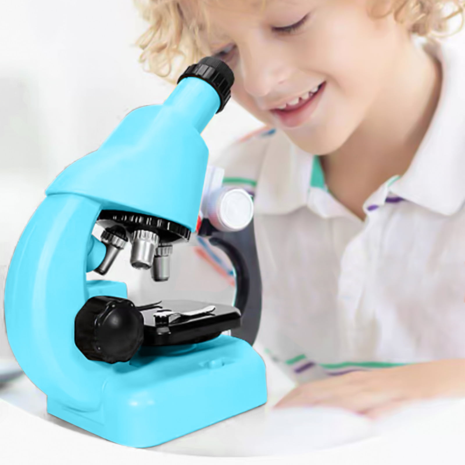 Wuztai Toys, Children's Microscope Toys HD 1200 Times DIY Biological ...
