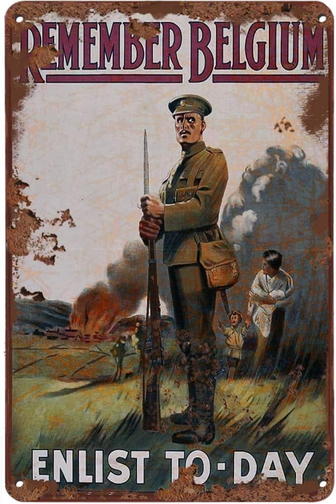 Ww1 Propaganda Vintage British WWI Remember Belgium Join Enlist Army ...
