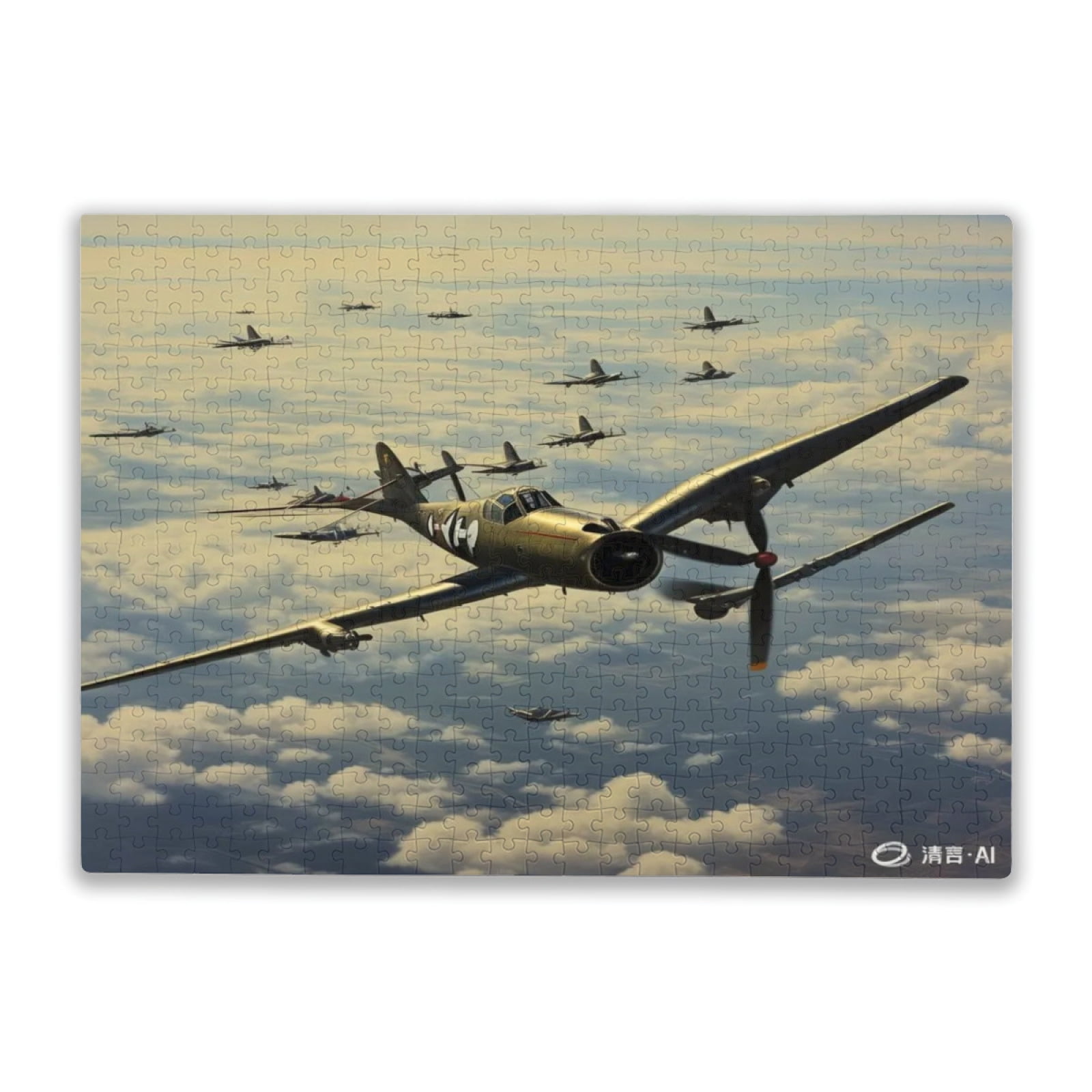 Ww2 Airplane Formation Military Aviation Wooden Jigsaw Puzzles - Best ...
