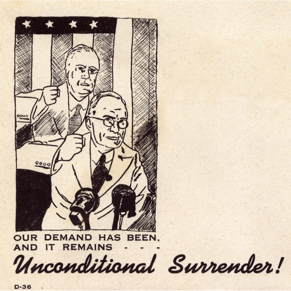 Ww2 - Propaganda First Day Cover - Truman And Ghost Of Fdr Print By ...