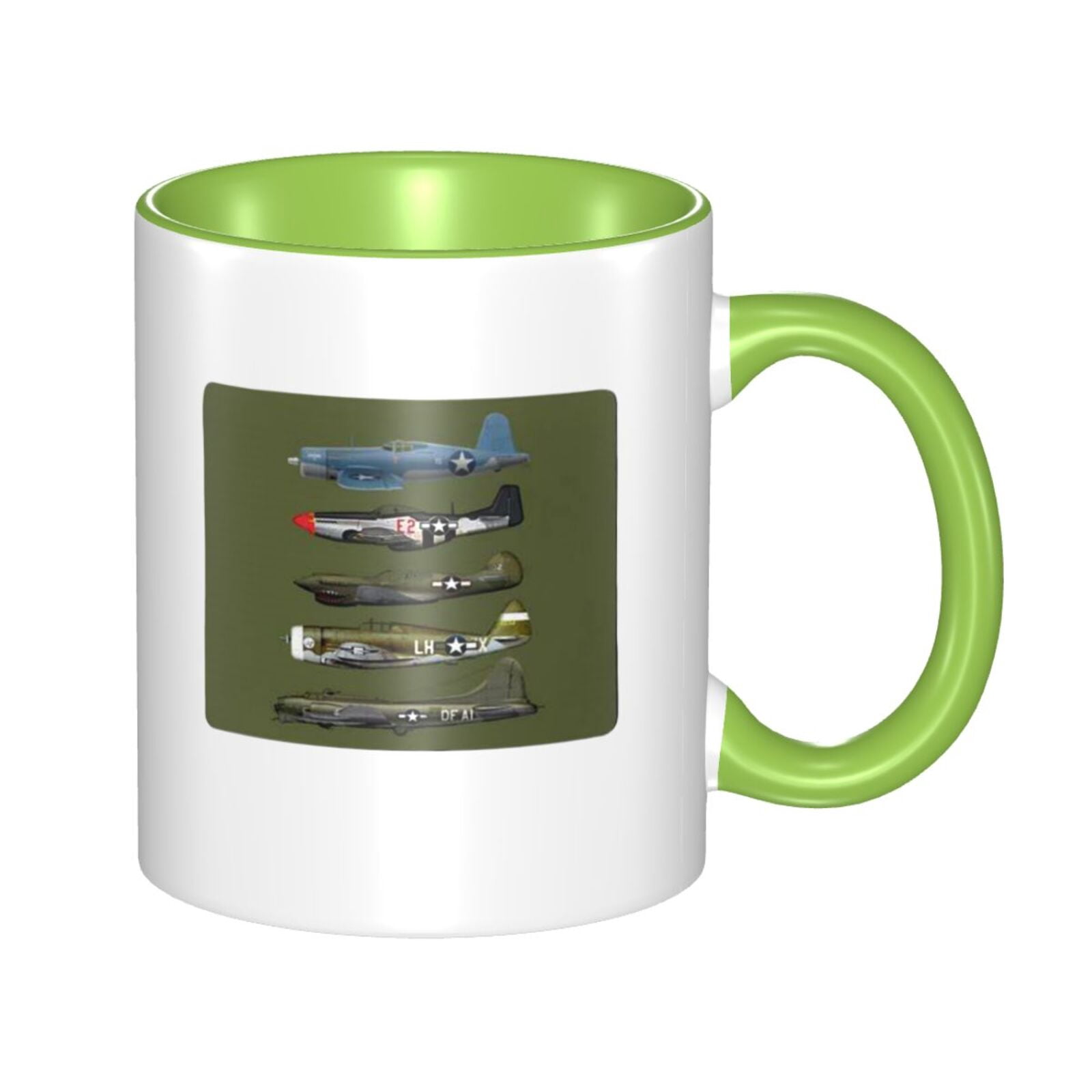 Ww2 Warplane B-17 P51 Mustang F4u Corsair P40 Warhawk Coffee Tea ...