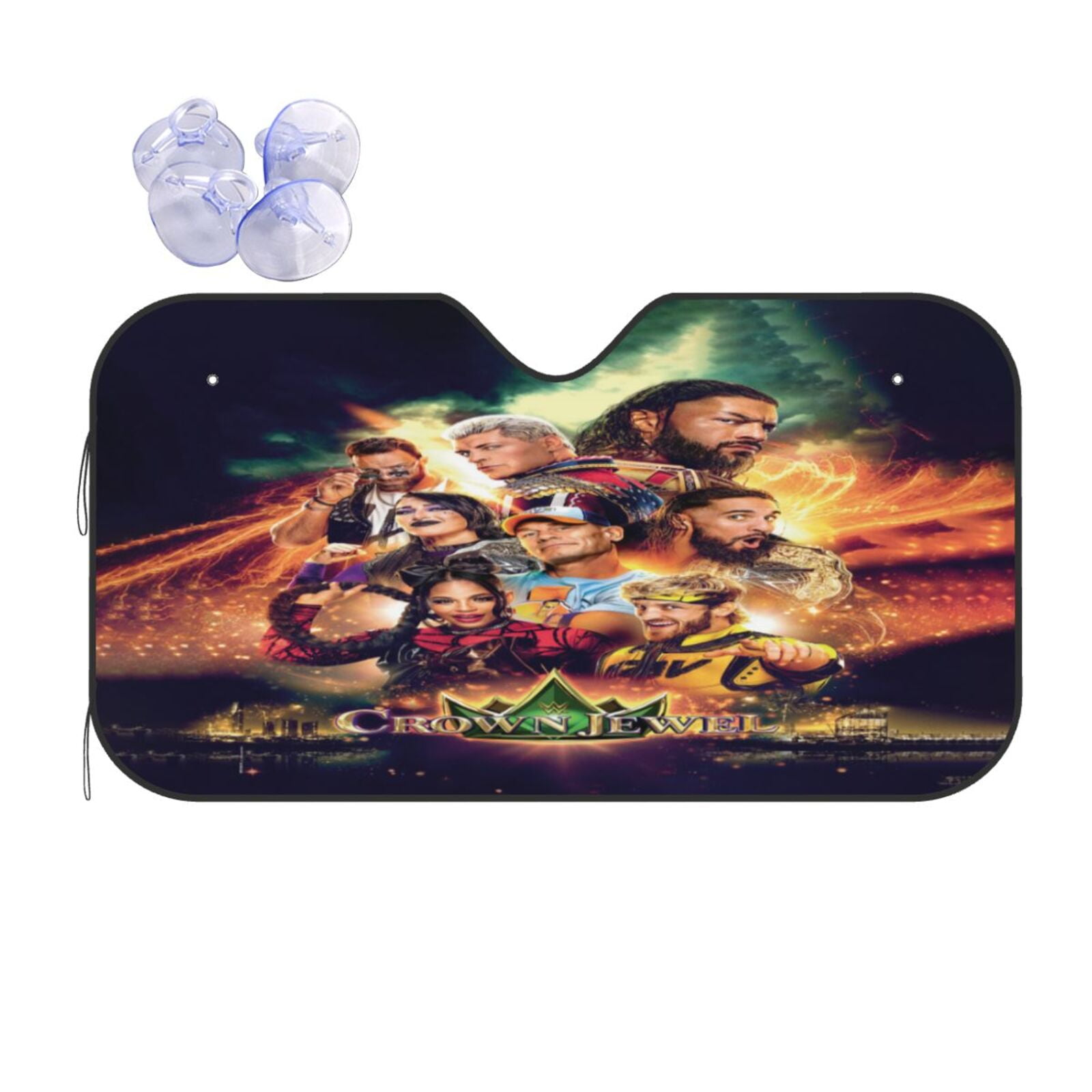 Wwe Car Sunshade Front Windshield Sun Shades Foldable Car Accessories ...