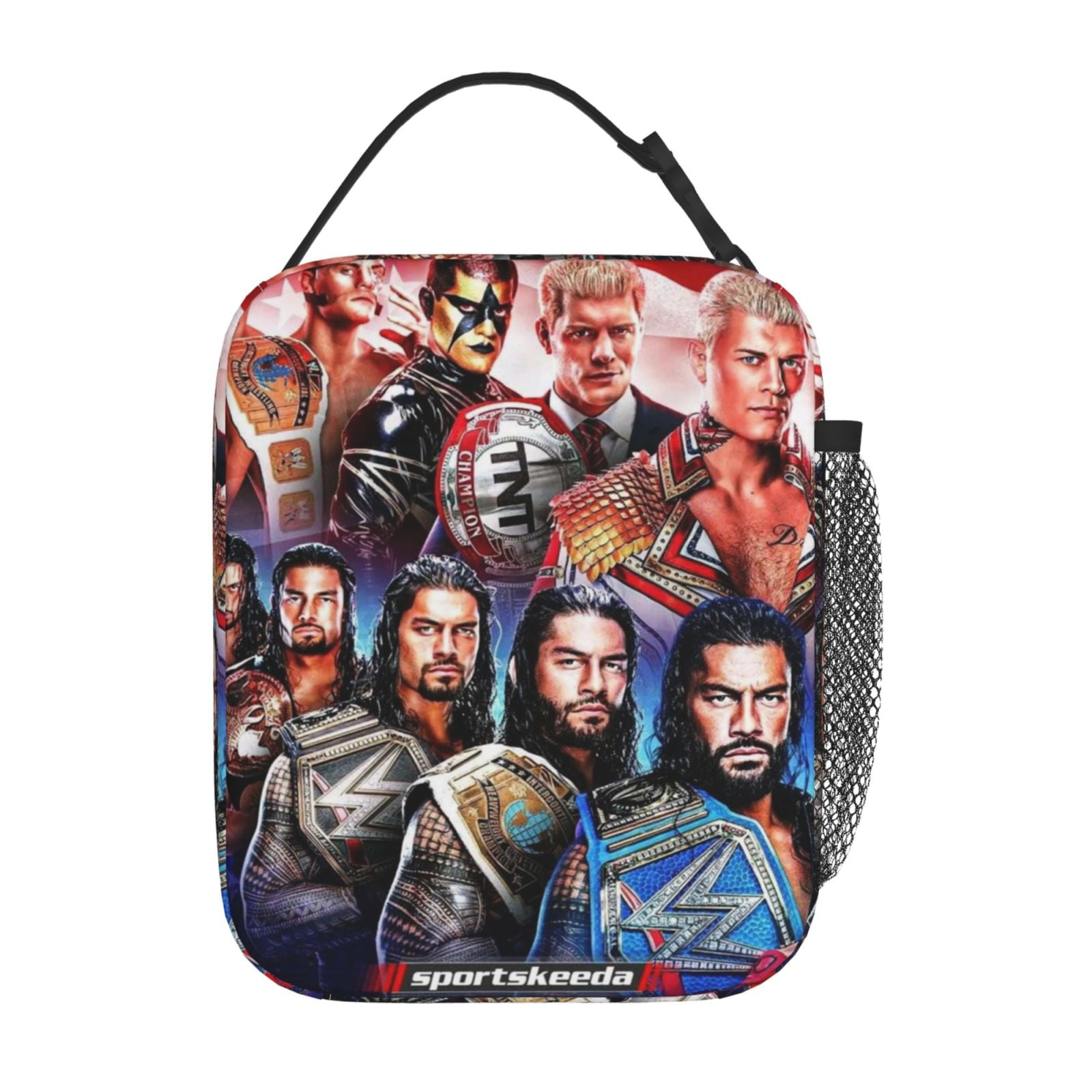 Wwe Cute Lunch Bag Insulated Tote Cooler Lunch Box Reusable Cooling ...