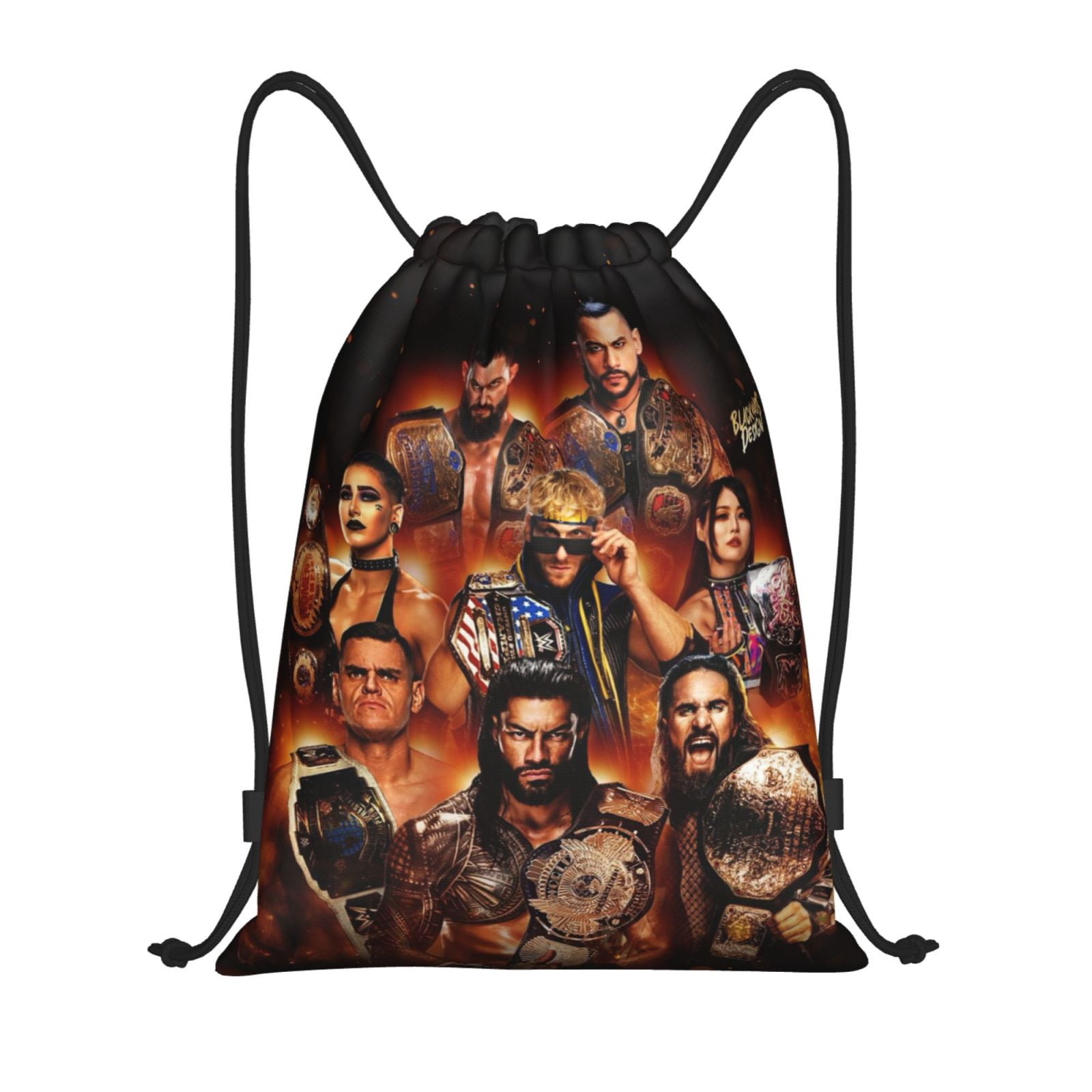 Wwe Drawstring Bag Sports Fitness Bag Waterproof Rope Bag For Training ...