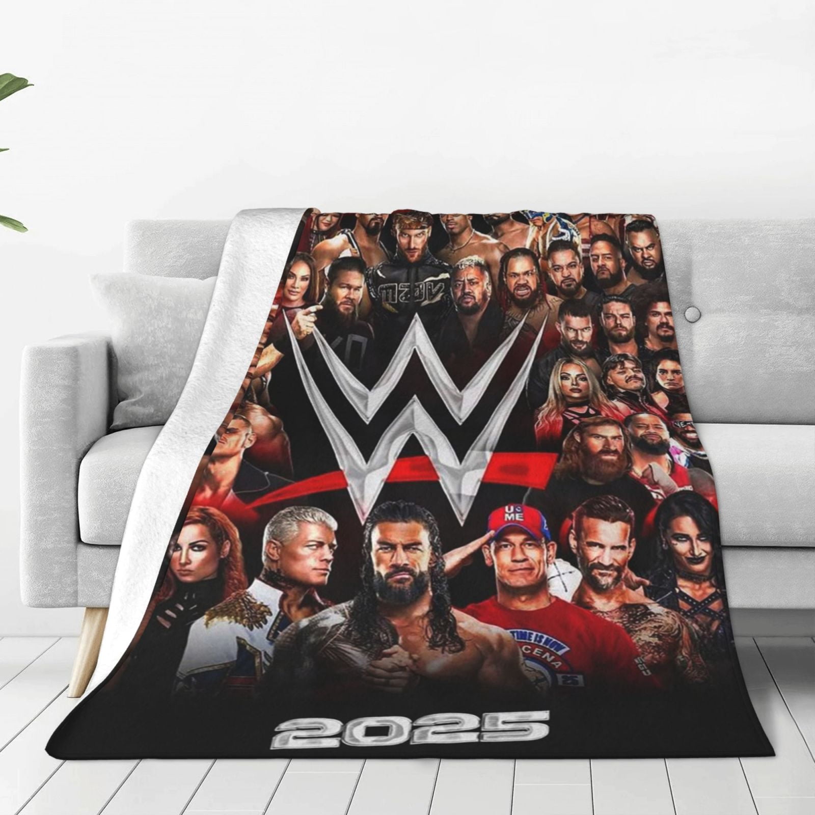 Wwe Fleece Blanket Super Soft Cozy Throw Blanket 50"X40", Lightweight ...