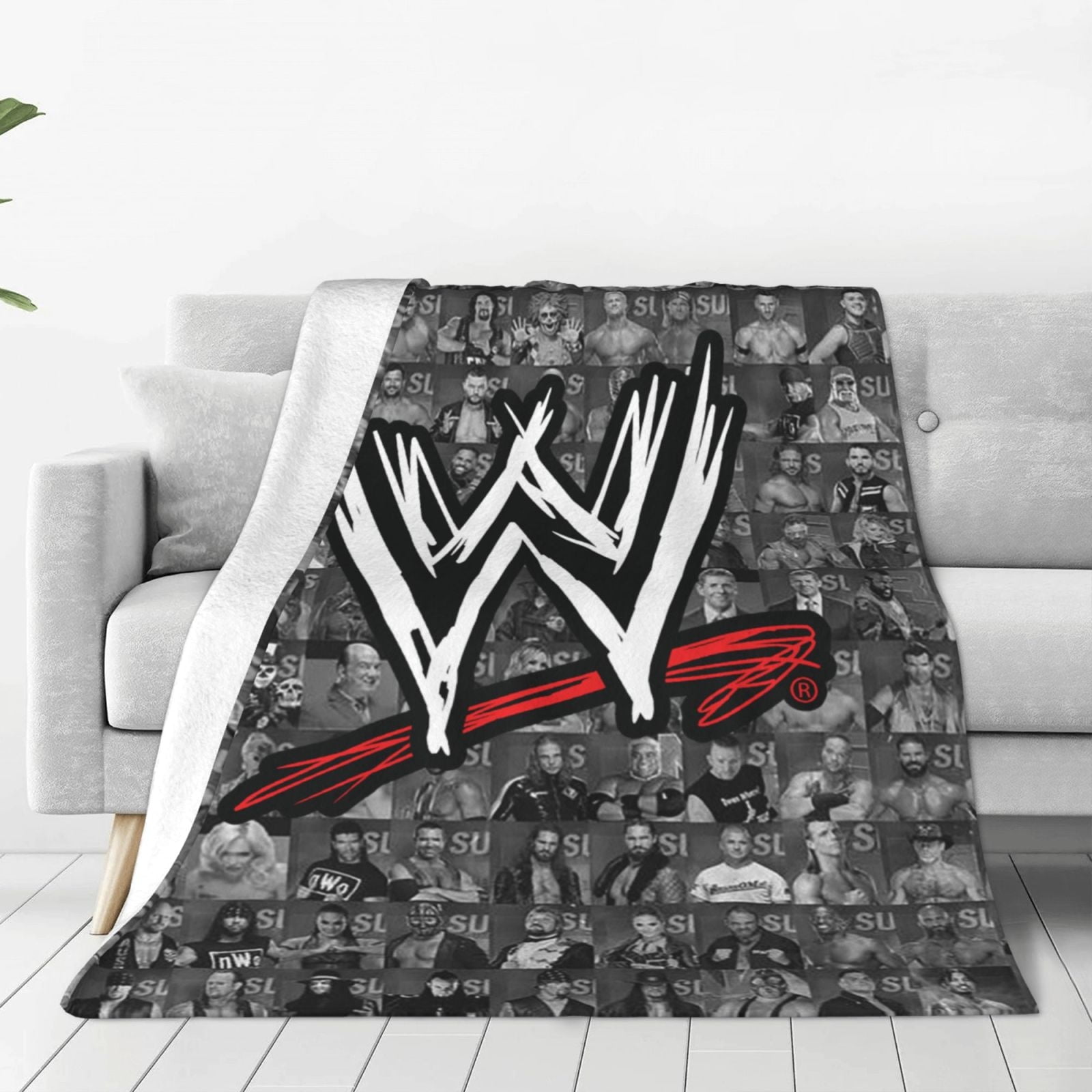 Wwe Fleece Blanket Super Soft Cozy Throw Blanket 50"X40", Lightweight ...