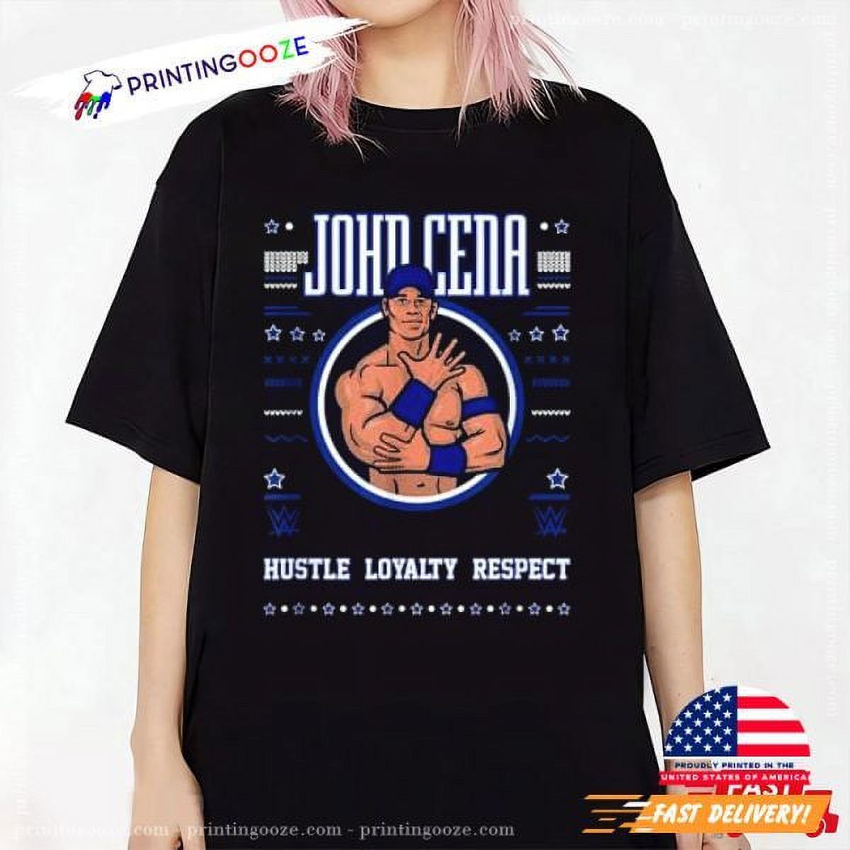 Wwe John Cena Hustle Loyal Respect Tee - Walmart.com