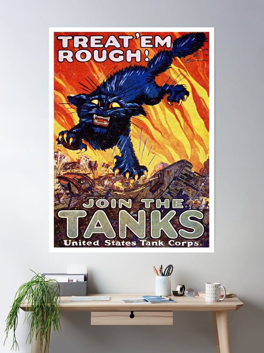 Wwi American Tank Corps Poster Wall Art, Modern Wall Decor For Living ...