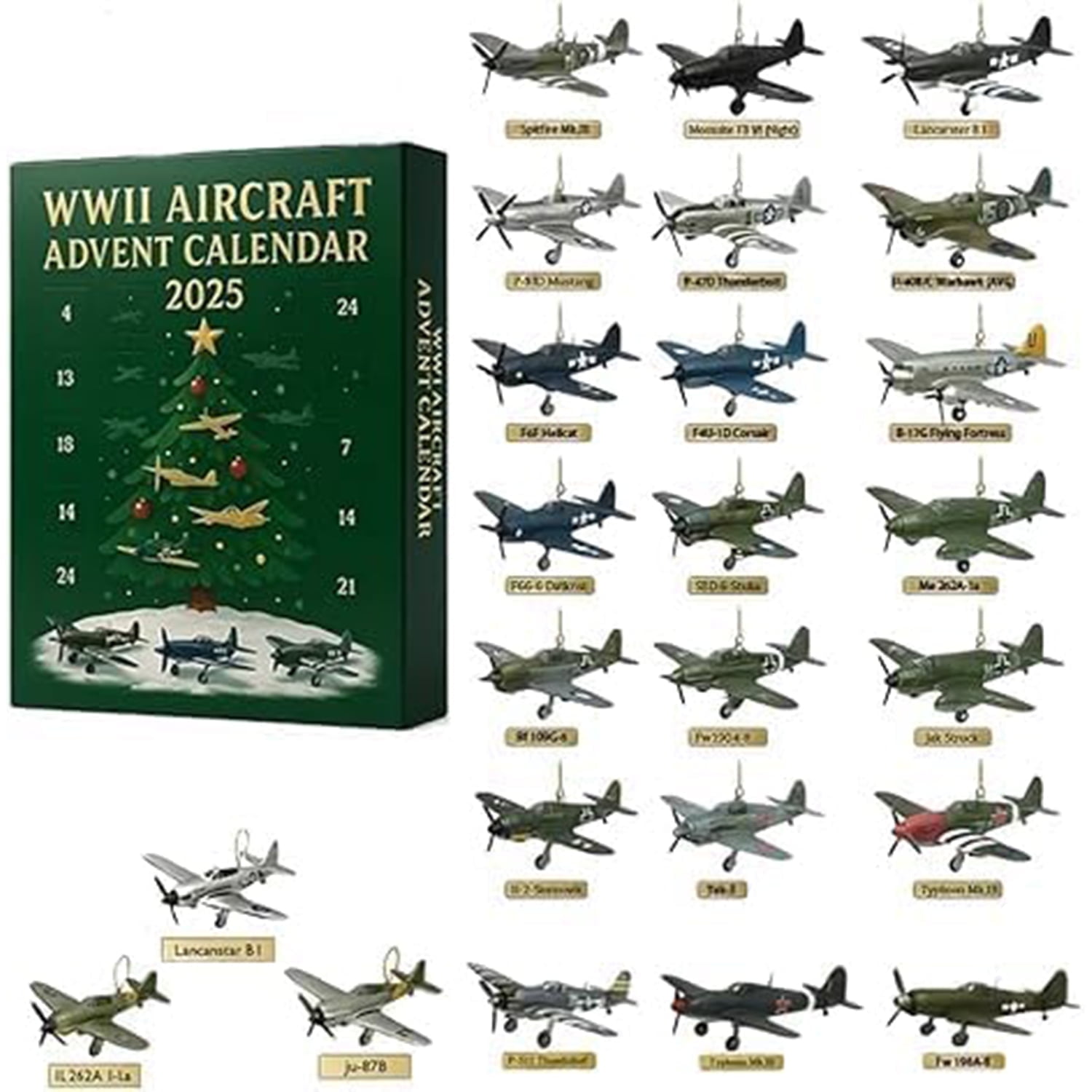 Wwii Aircraft Advent Calendar - 24 Mini Warbirds To Unbox, 24 Days ...