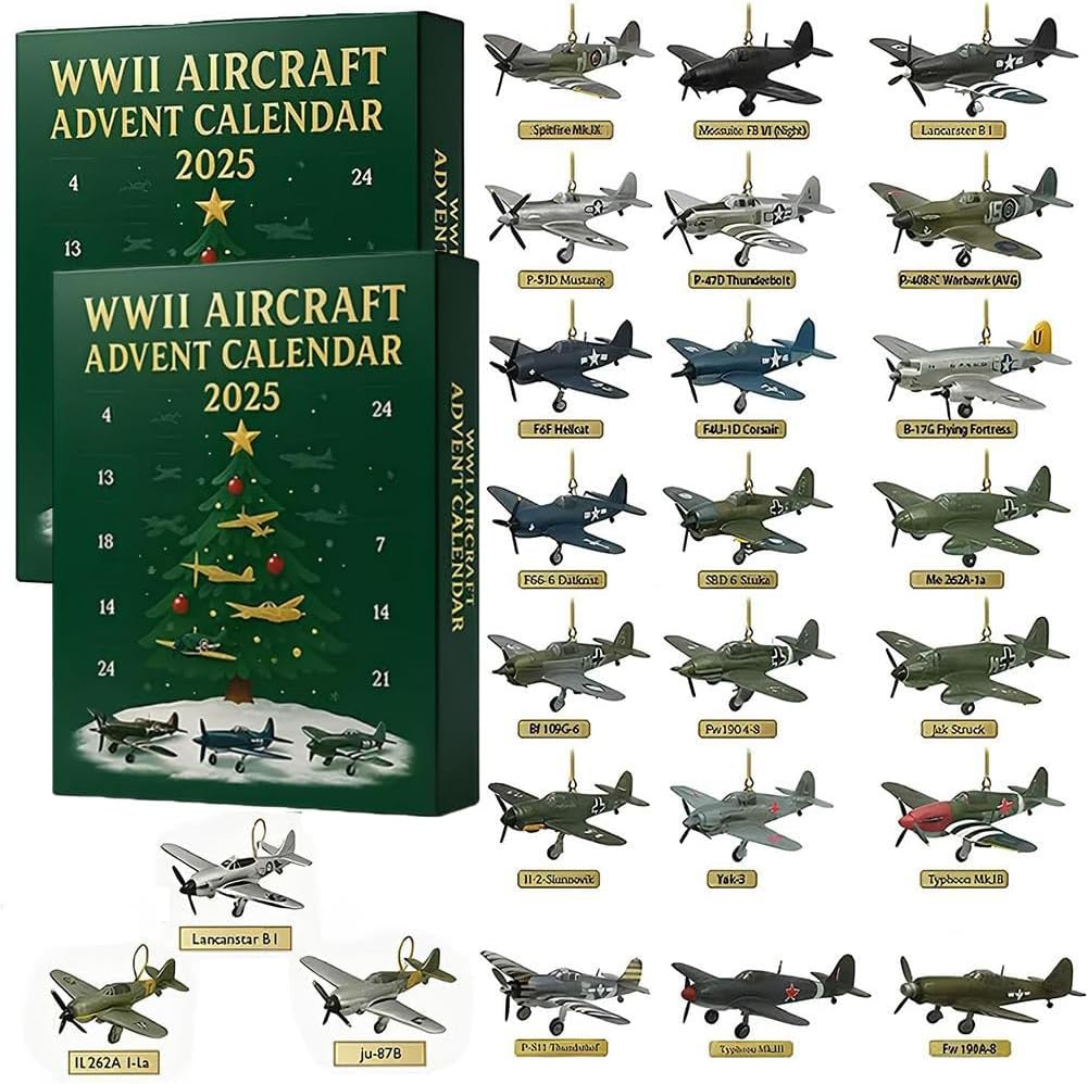 Wwii Aircraft Advent Calendars 2025, 24 Days Christmas Countdown ...