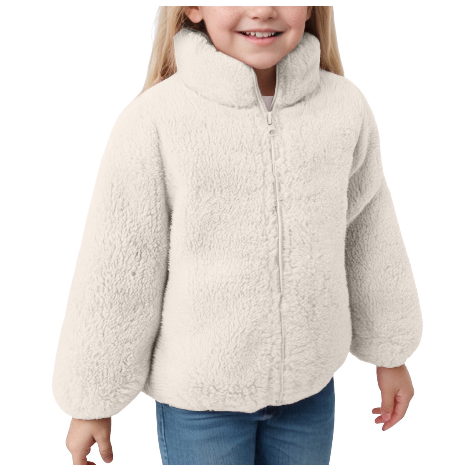 Wxirdiow Kids Coats Girls Kids Girls Winter Fleece Jacket Full Zip ...