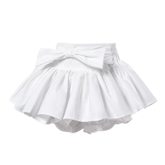 Wxolcjlv Infant Girls Performance Mini Tutu Skorts White Bow Low Waist ...