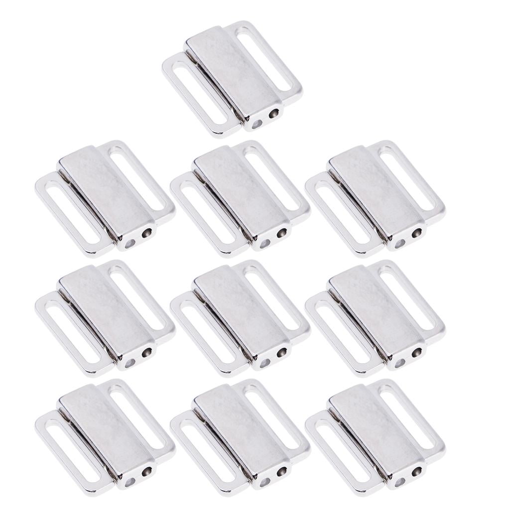 Wxqbjtam 10 Pcs Alloy Lingerie Bra Strap Sliders Adjuster Hook Clasps ...