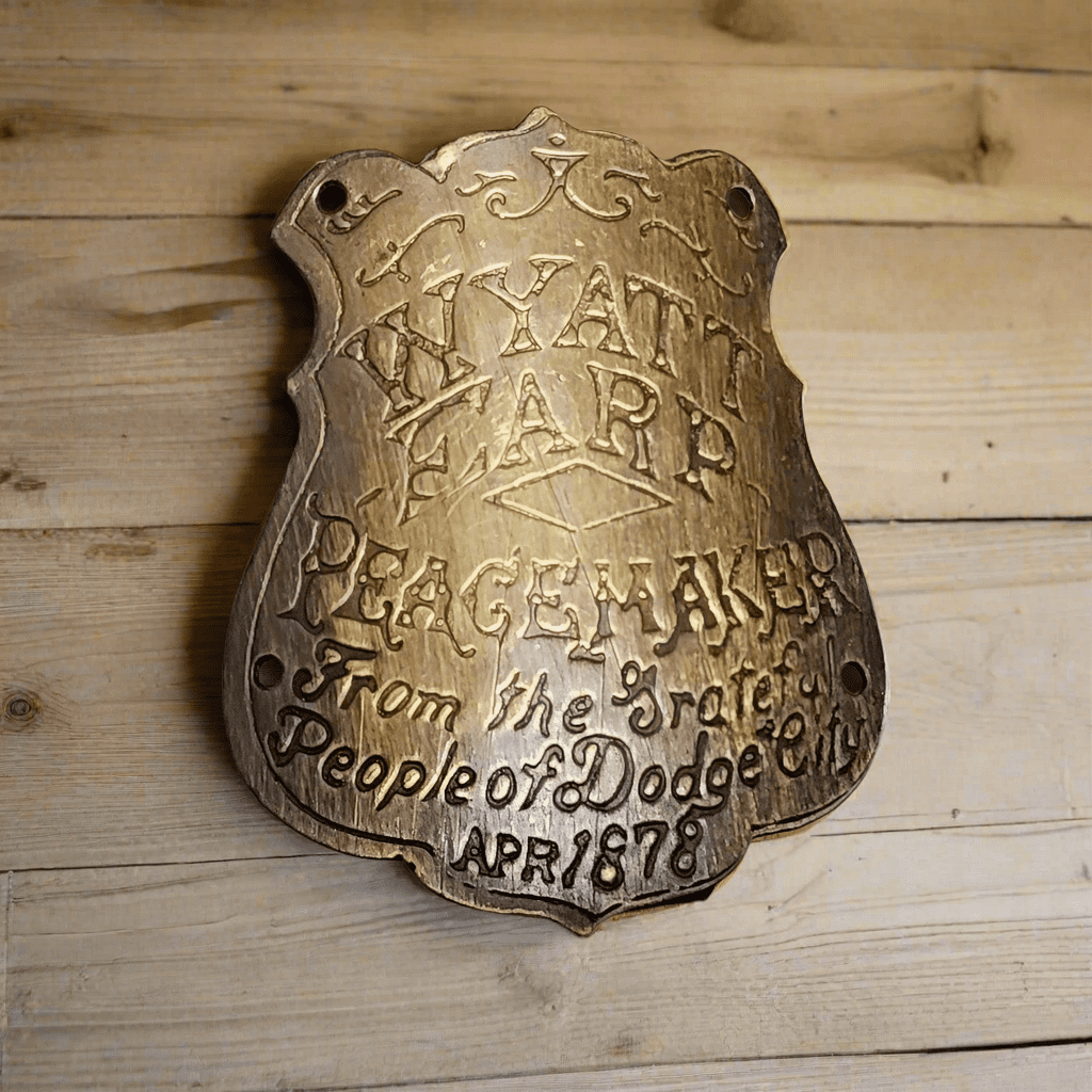 Wyatt Earp Peacemaker Dodge City 1878 Gun Butt Tag (2" x 1.75 ...