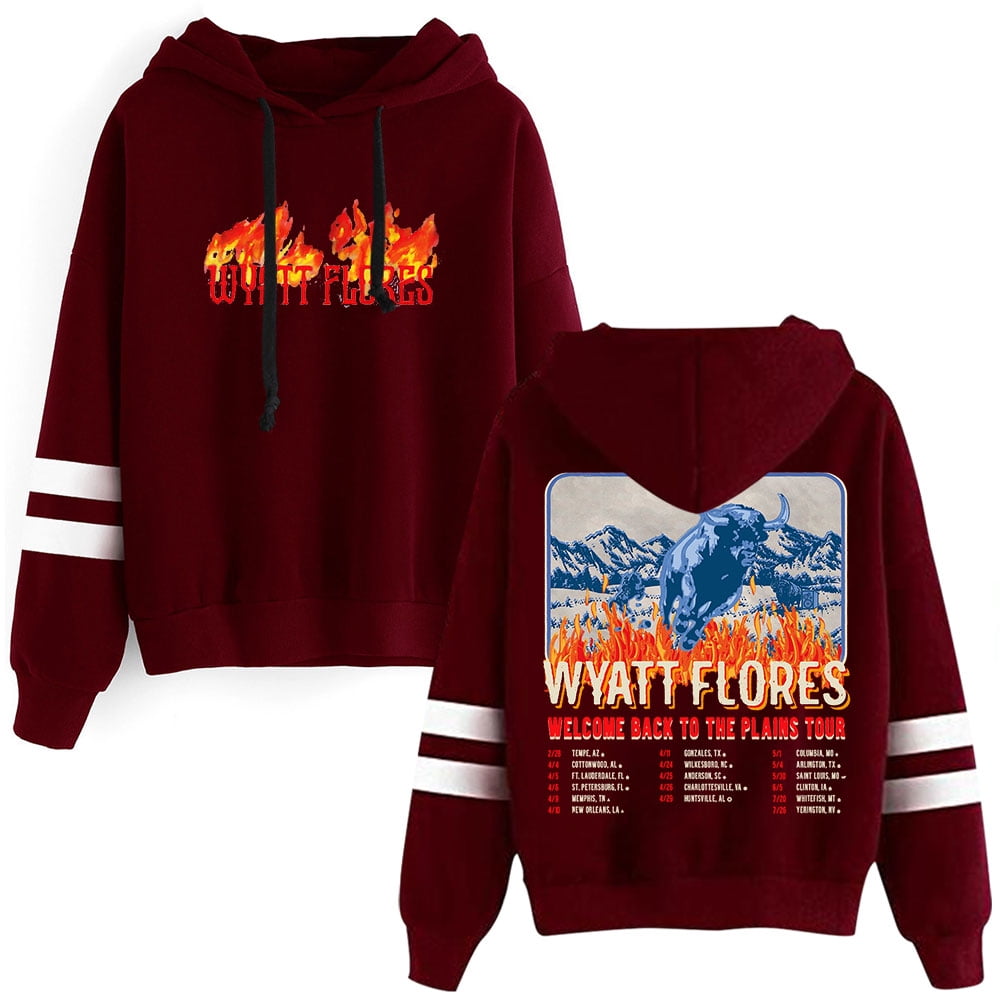 Wyatt Flores Welcome To The Plains Tour 2025 Merch Pocketless Parallel Bars Sleeve Streetwear ...