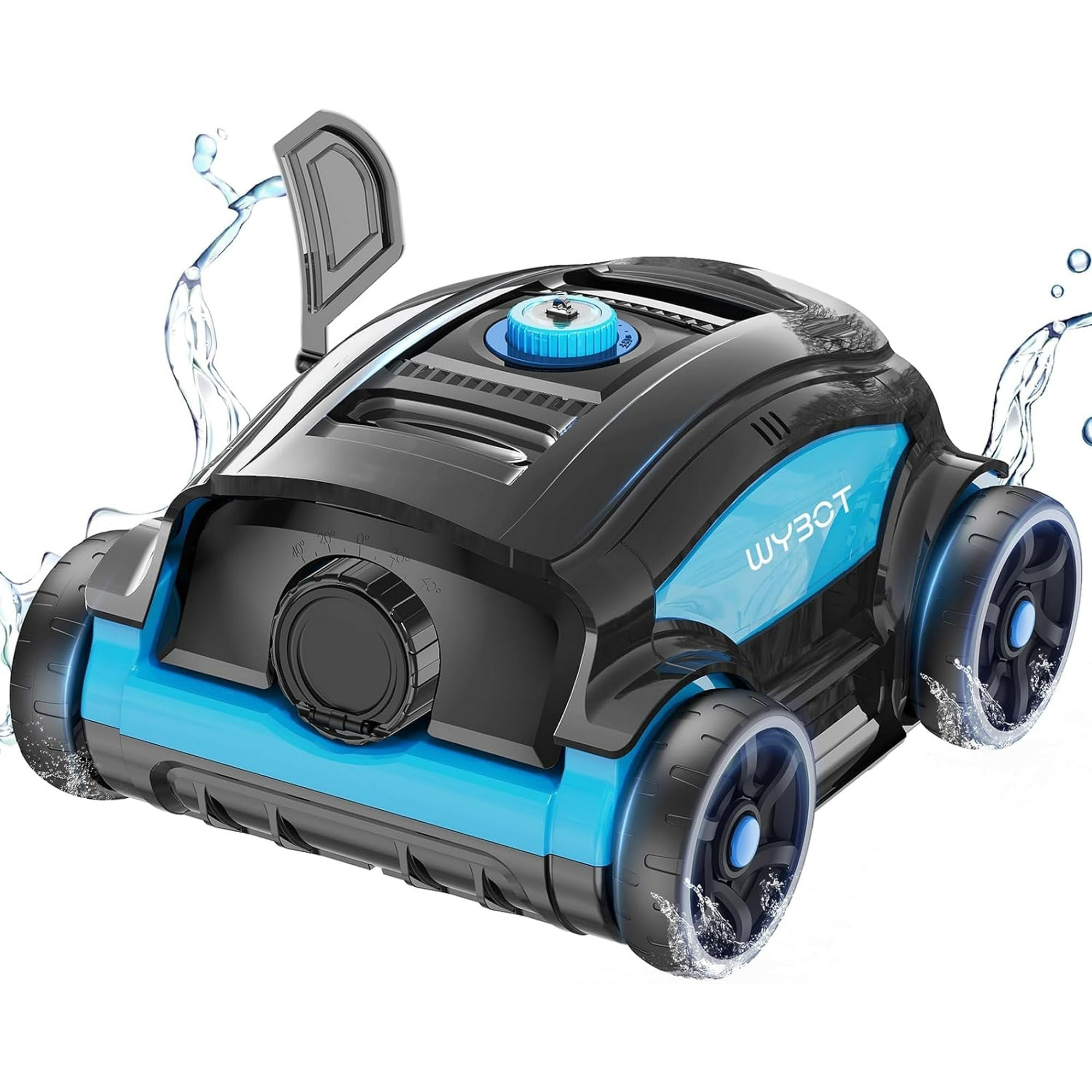 WYBOT Robotic Pool Cleaner, Cordless Pool Vacuum Robot with 45W Boosted ...