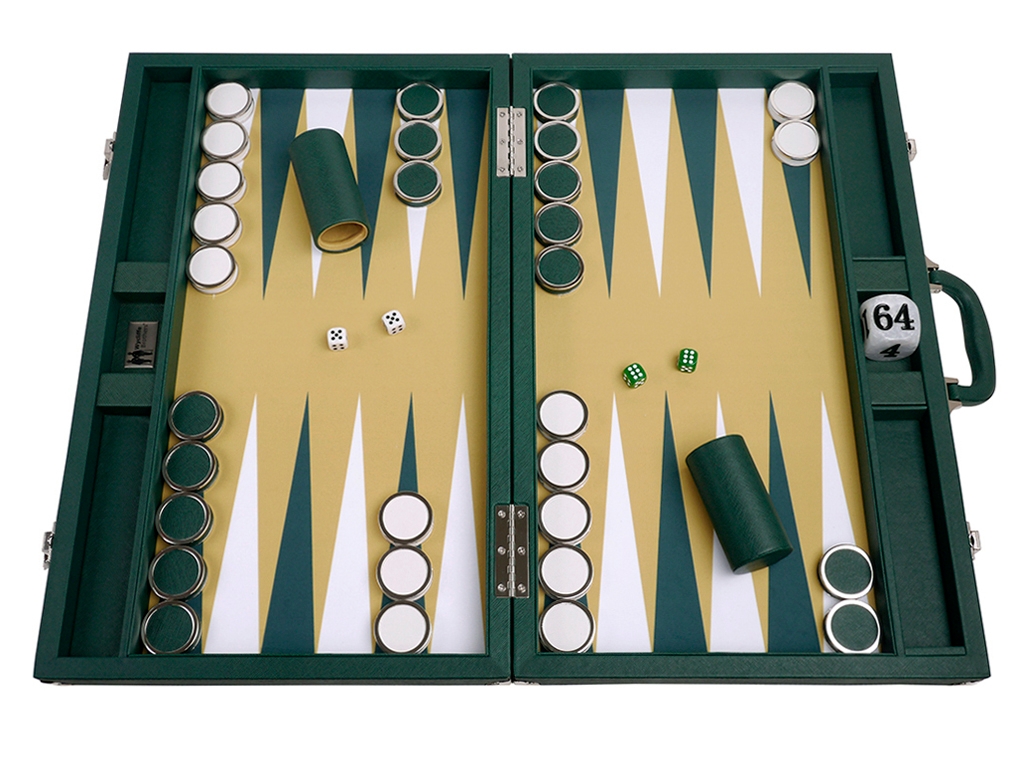 Wycliffe Brothers 21-inch Tournament Backgammon Set - Brown Croco Case ...