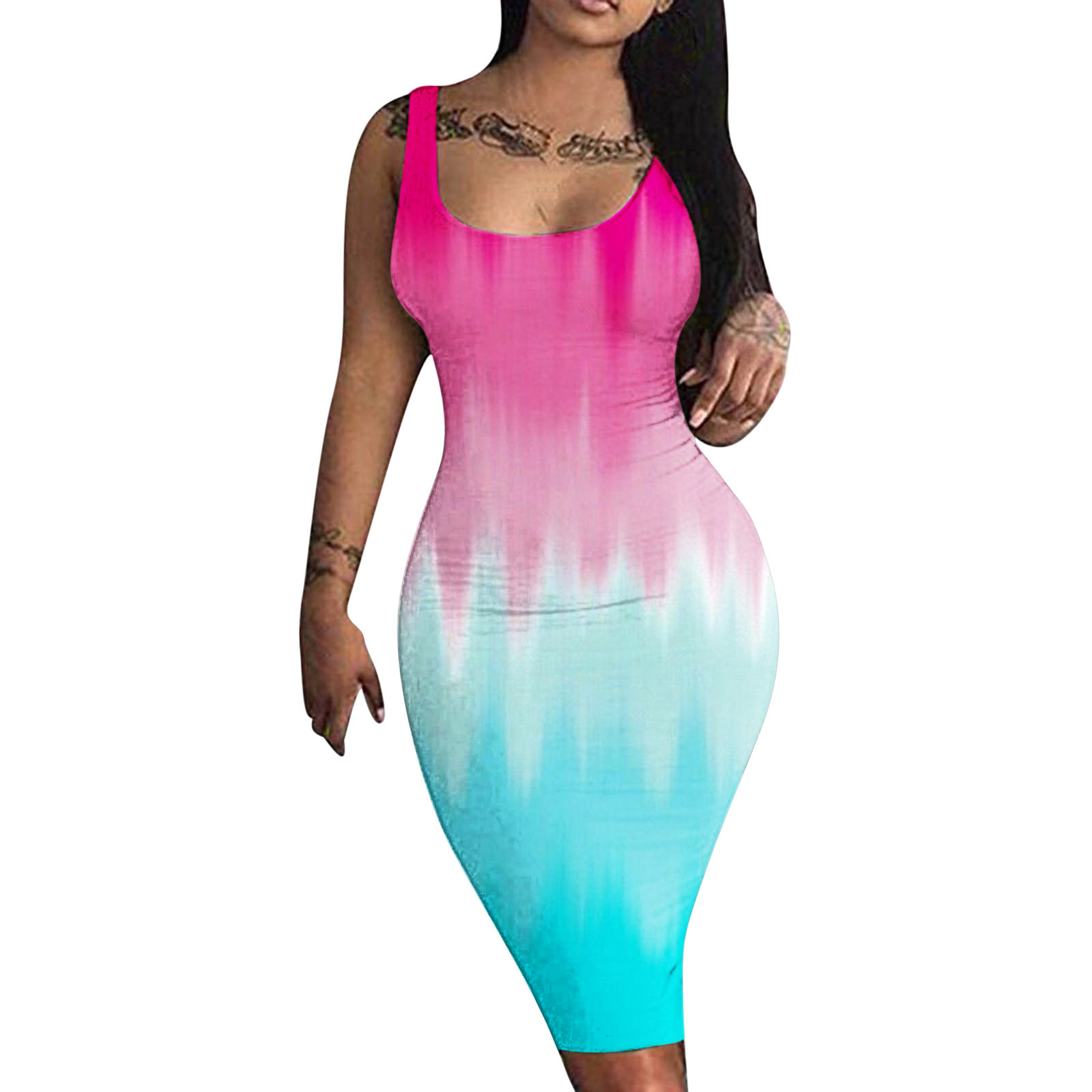 Wycnly Dresses for Women 2024 Night CLub Party Sexy Wrap Bodycon Midi ...