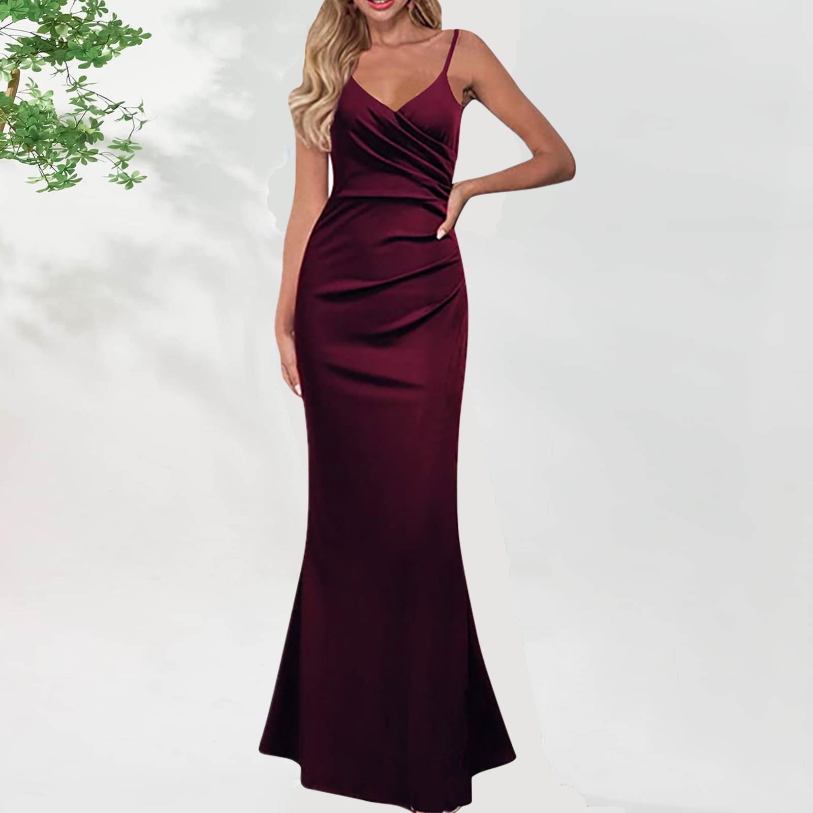 Wycnly Dresses for Women Cocktail Party Prom Elegant Slim Spaghetti ...