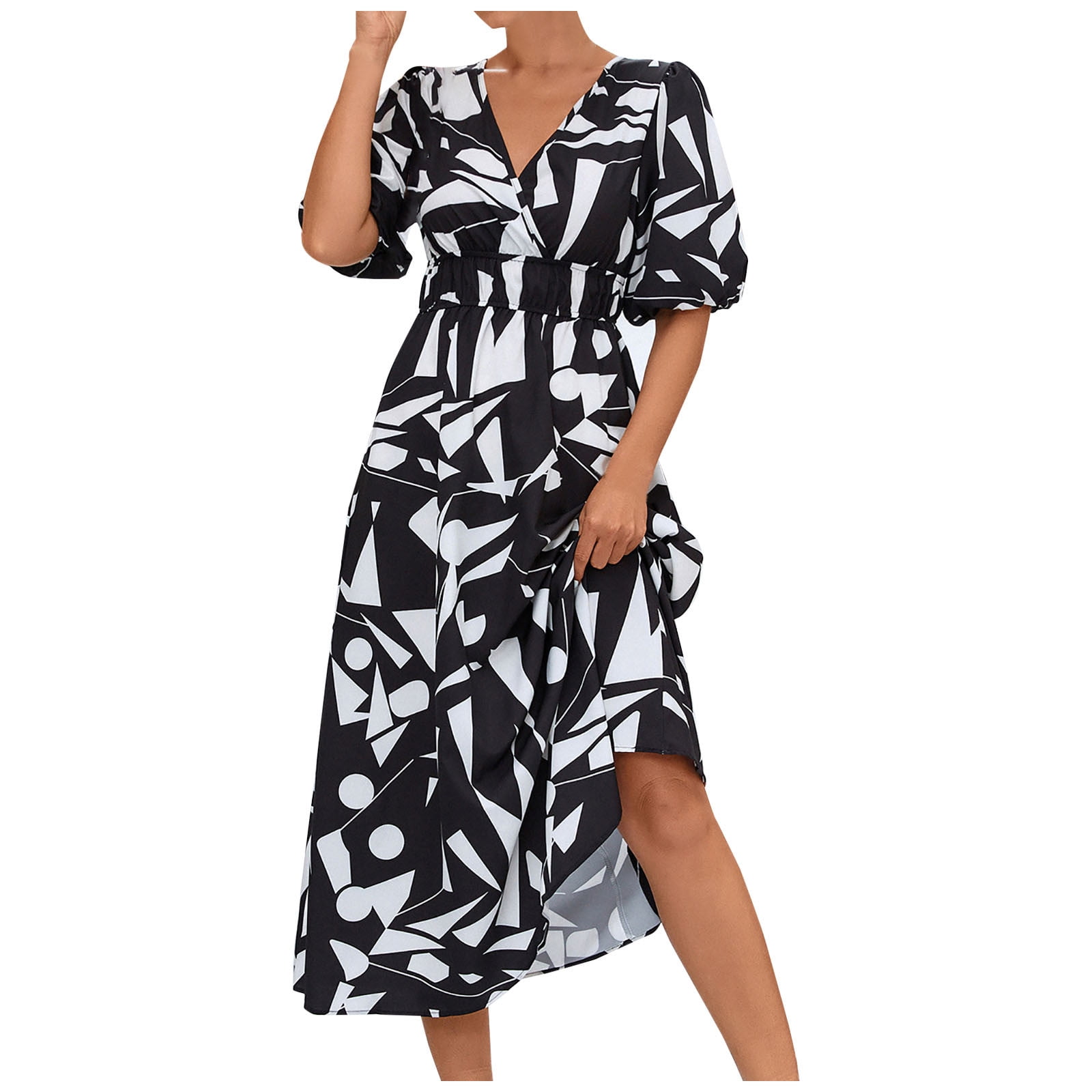 Wycnly Formal Dresses for Women Fashion Empire Waist Flowy Swing Tunic ...