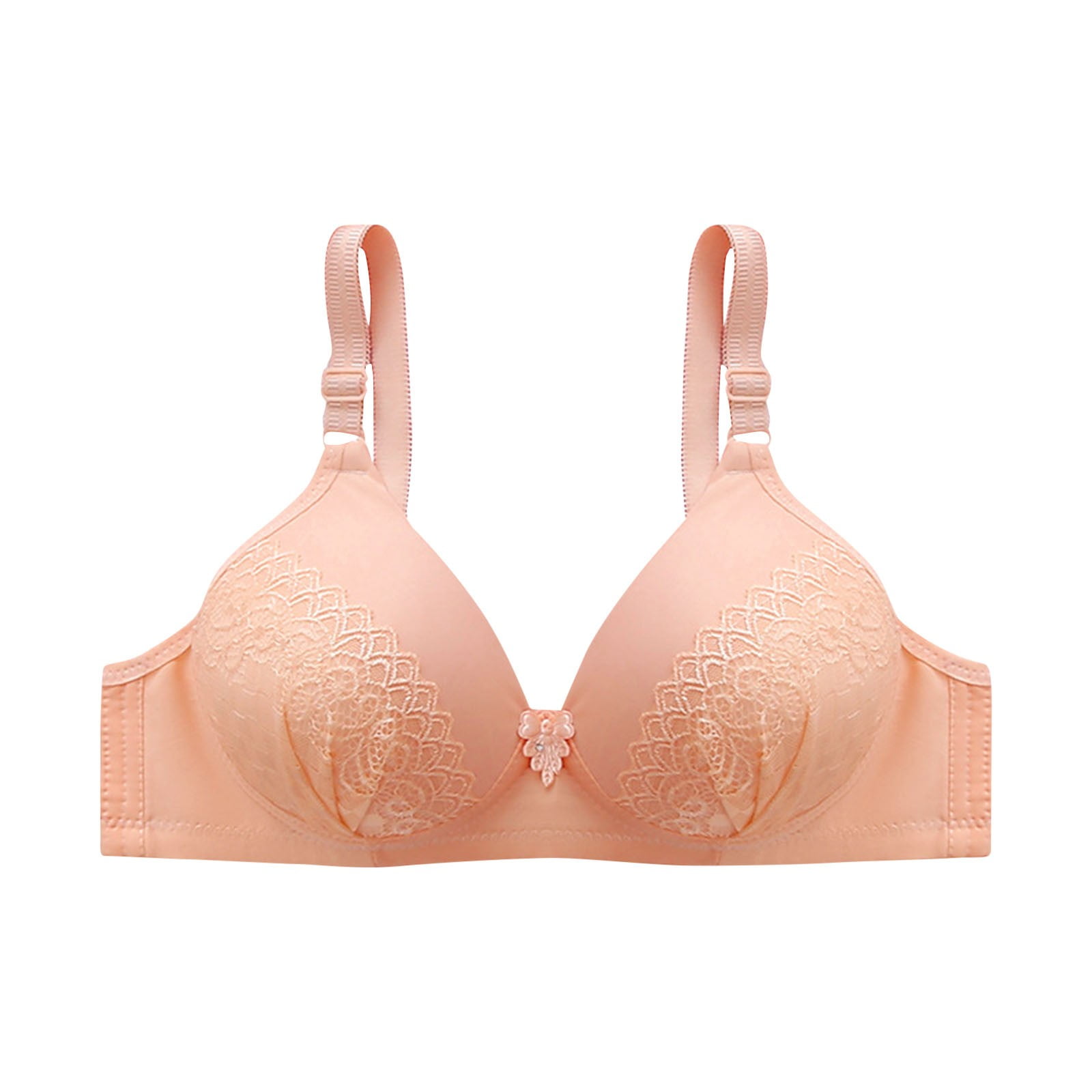 Wycnly Push Up Bra for Women Large Size Lace Trim Comfy Lightweight ...