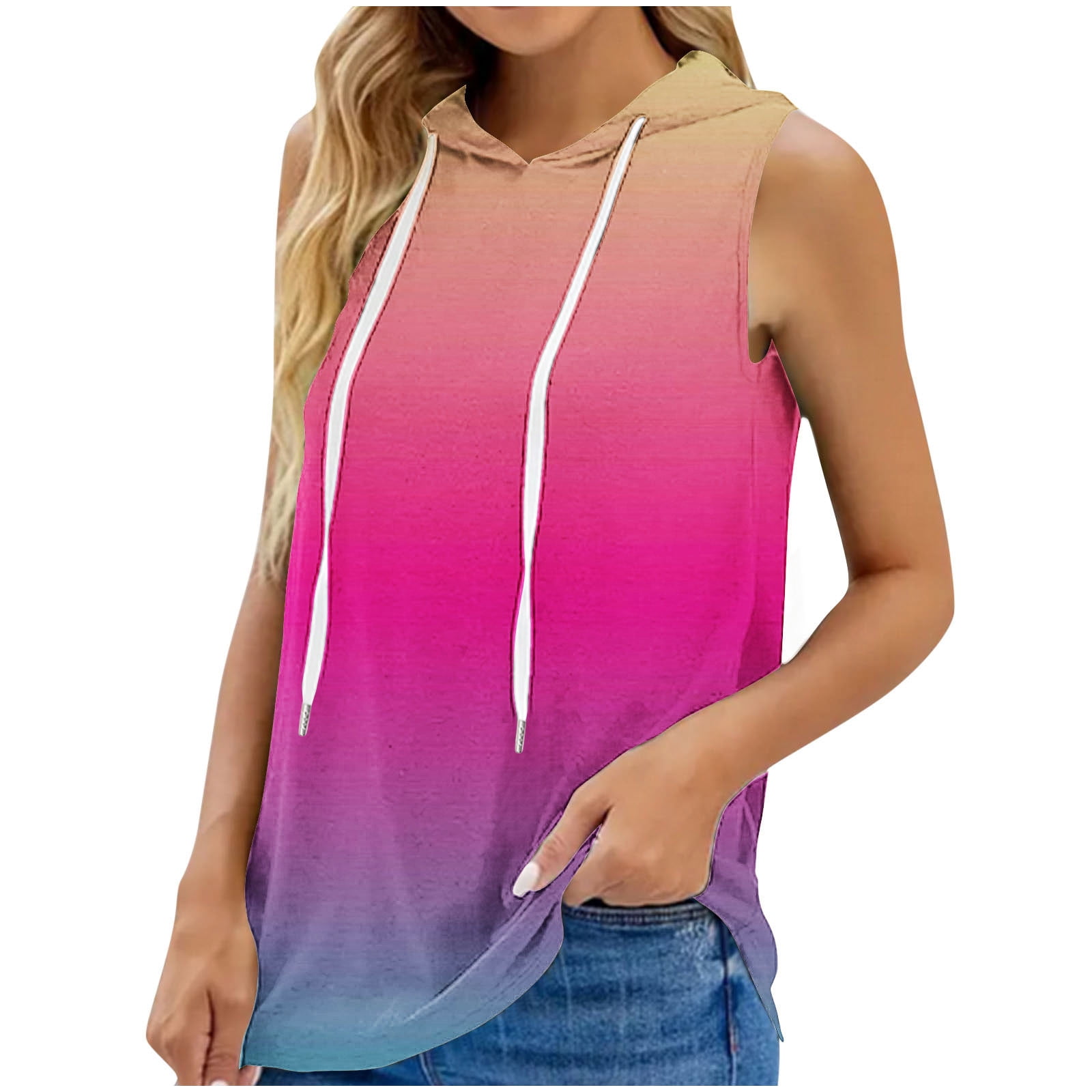 Wycnly Tank Top for Women Summer Tops Workout Breathable Plus Size ...