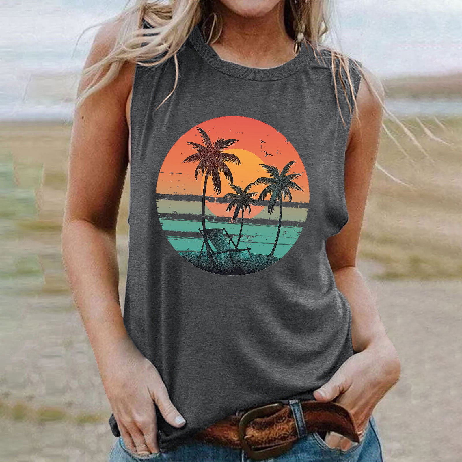 Wycnly Summer Saving Tank Top for Women Summer Tops for Women Summer ...