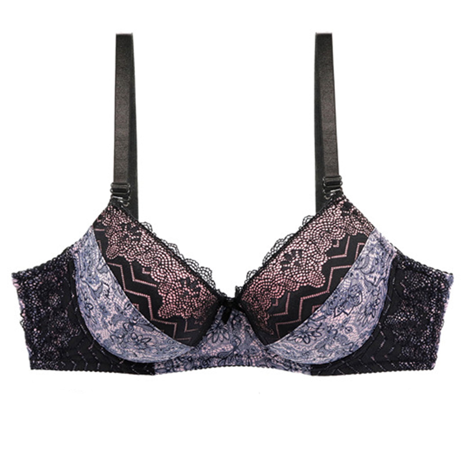 Wycnly T-Shirt Bras for Women Elegant Lace Trim Plus Size Compression ...