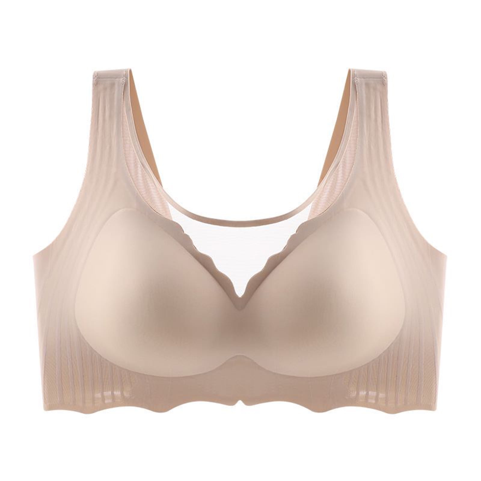 Wycnly Wireless Bras for Women No Rim Plus Size Comfy Lightweight Push ...