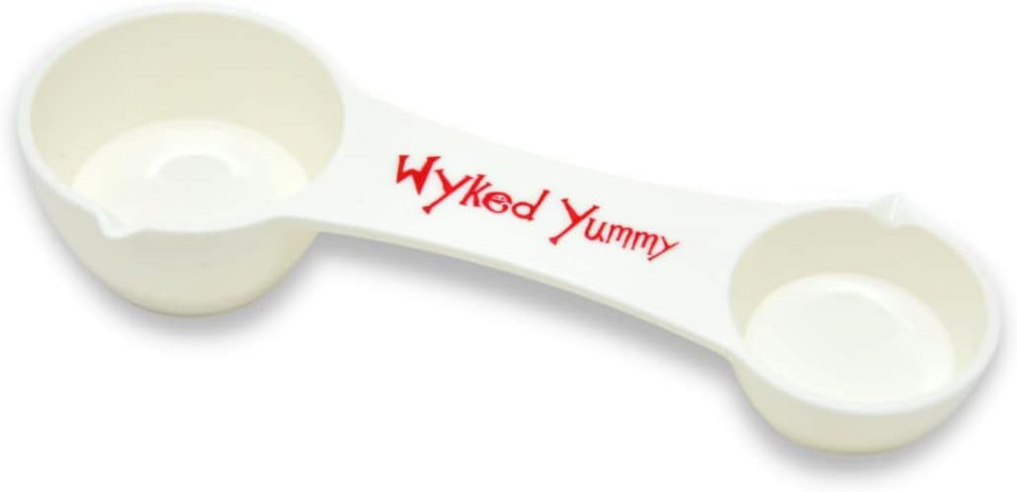 Wyked Yummy All in One Measuring Spoon (Plastic) 4-in-1 Kitchen Utensil ...