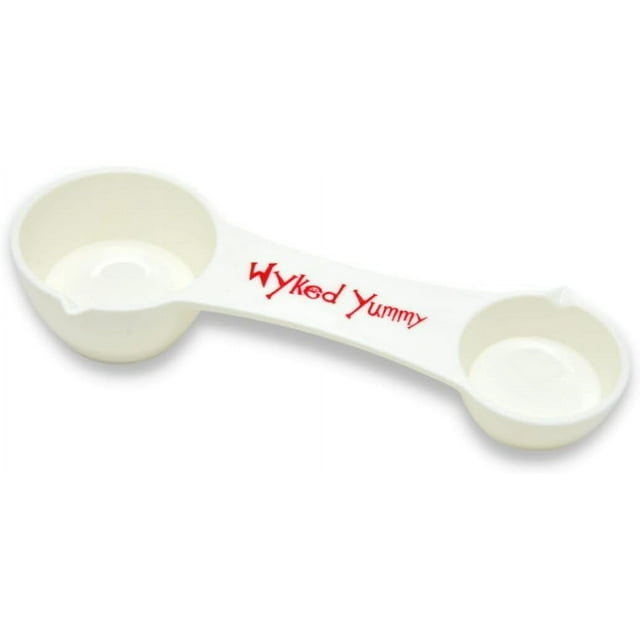 Wyked Yummy All in One Measuring Spoon (Plastic) 4-in-1 Kitchen Utensil ...