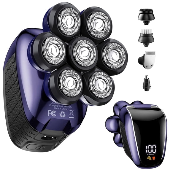 Wyklaus Head Shavers for Bald Men: 5-in-1 Electric Razor - Waterproof ...