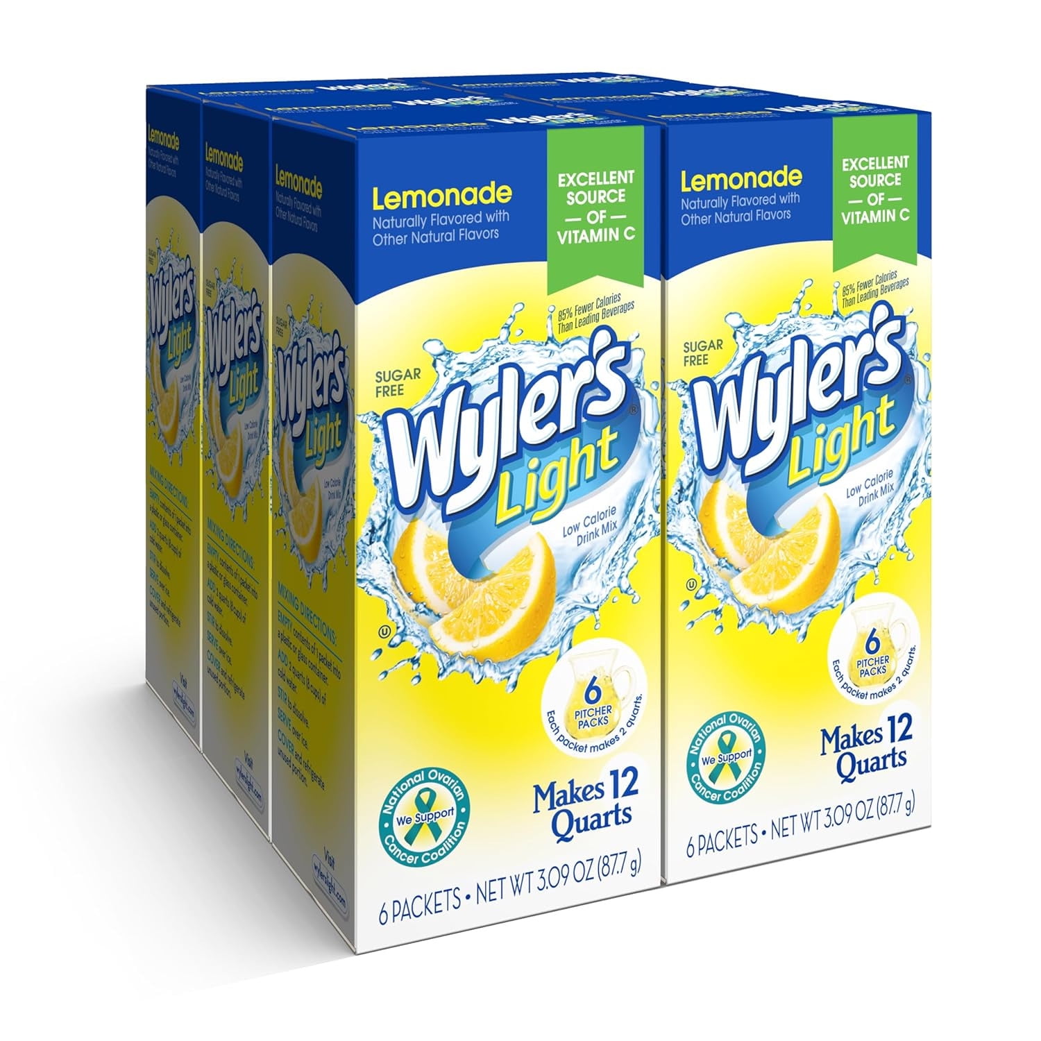 Wyler'S Light Pitcher Packs Water Drink Mix Lemonade 6 Boxes 36 Pitcher ...