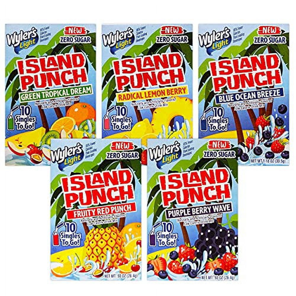 Wyler's Island Punch Drink Mix Variety 5 Pack ~ 50 Wyler's Variety ...