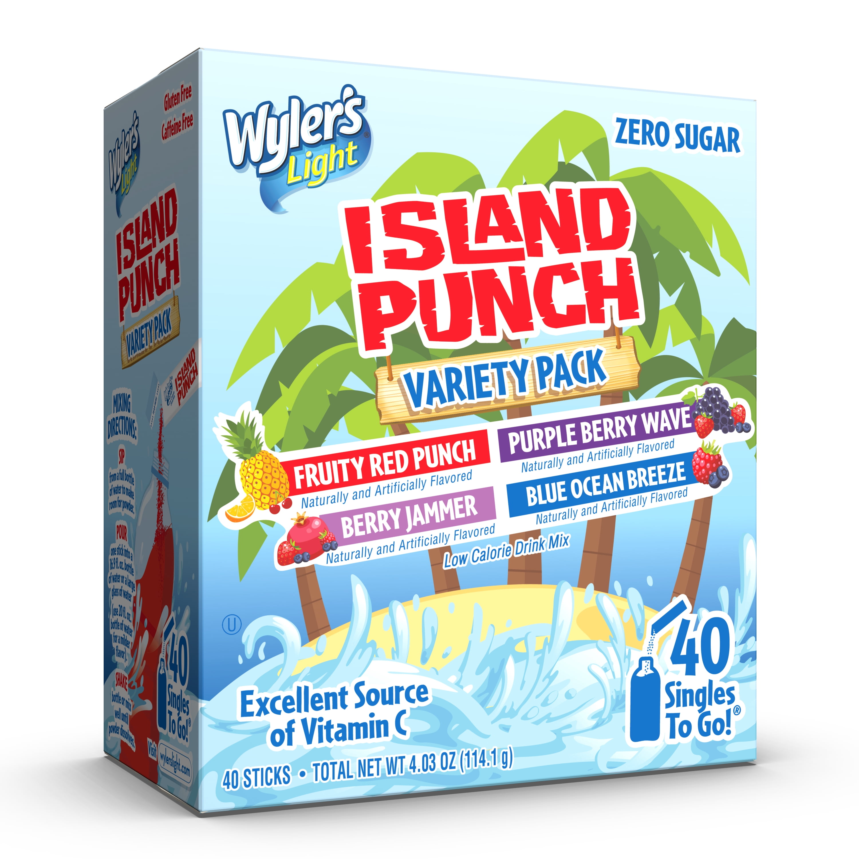 Wyler's Light, Singles To Go Variety Pack, Fruity Red Punch, Purple ...