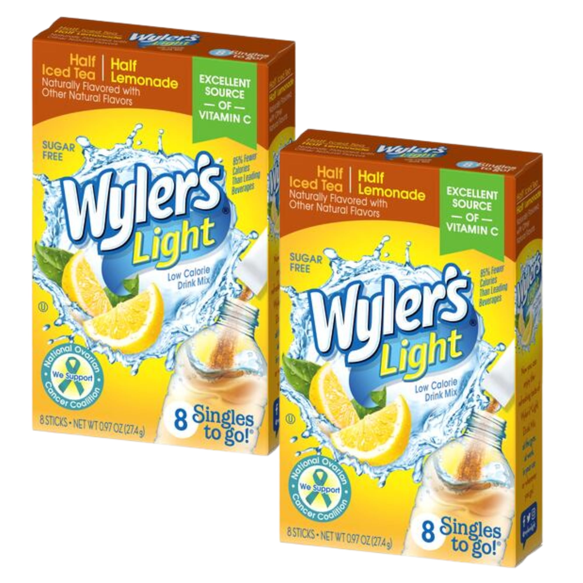 Wyler's Light Singles To Go Powder Drink Mix Zero Sugar Low-Calorie ...