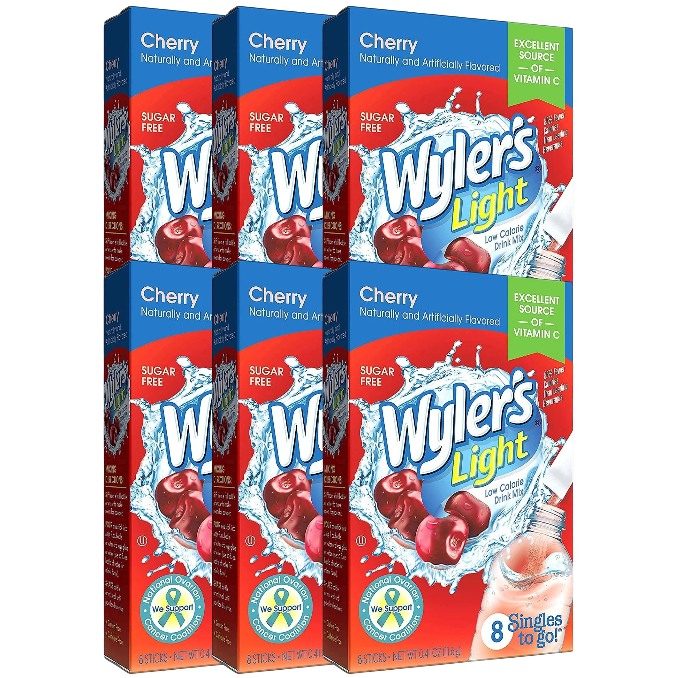 Wyler's Light Singles To Go Powder Packets Cherry Flavor Drink Mix ...