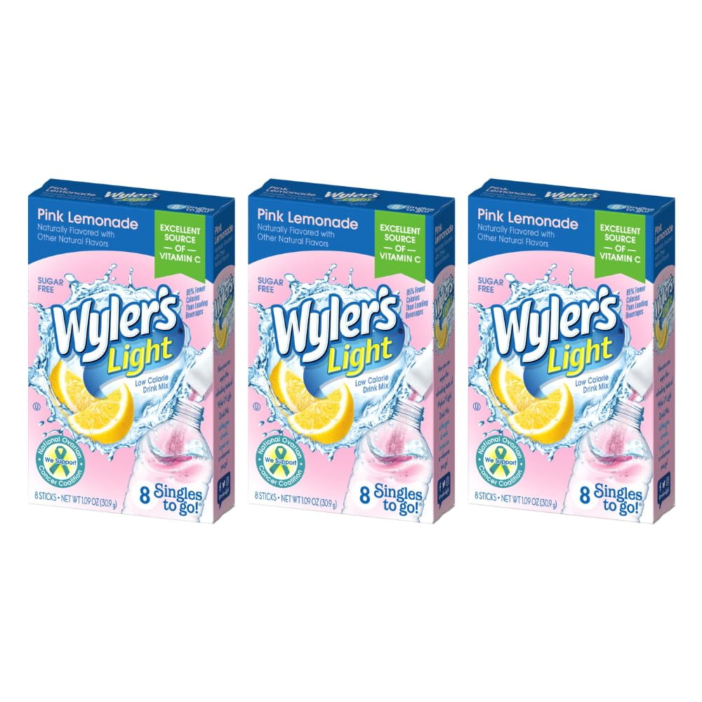 Wyler's Light Singles To Go Powder Packets, Water Drink Mix, Pink ...