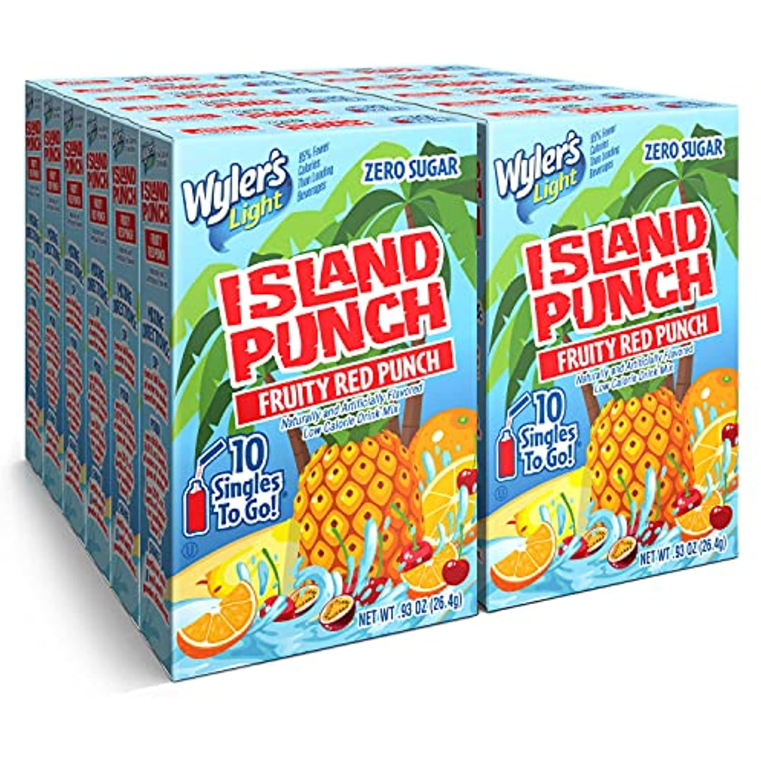 Wylers Light Island Punch, Zero Sugar, Water Enhancing, Variety Box ...