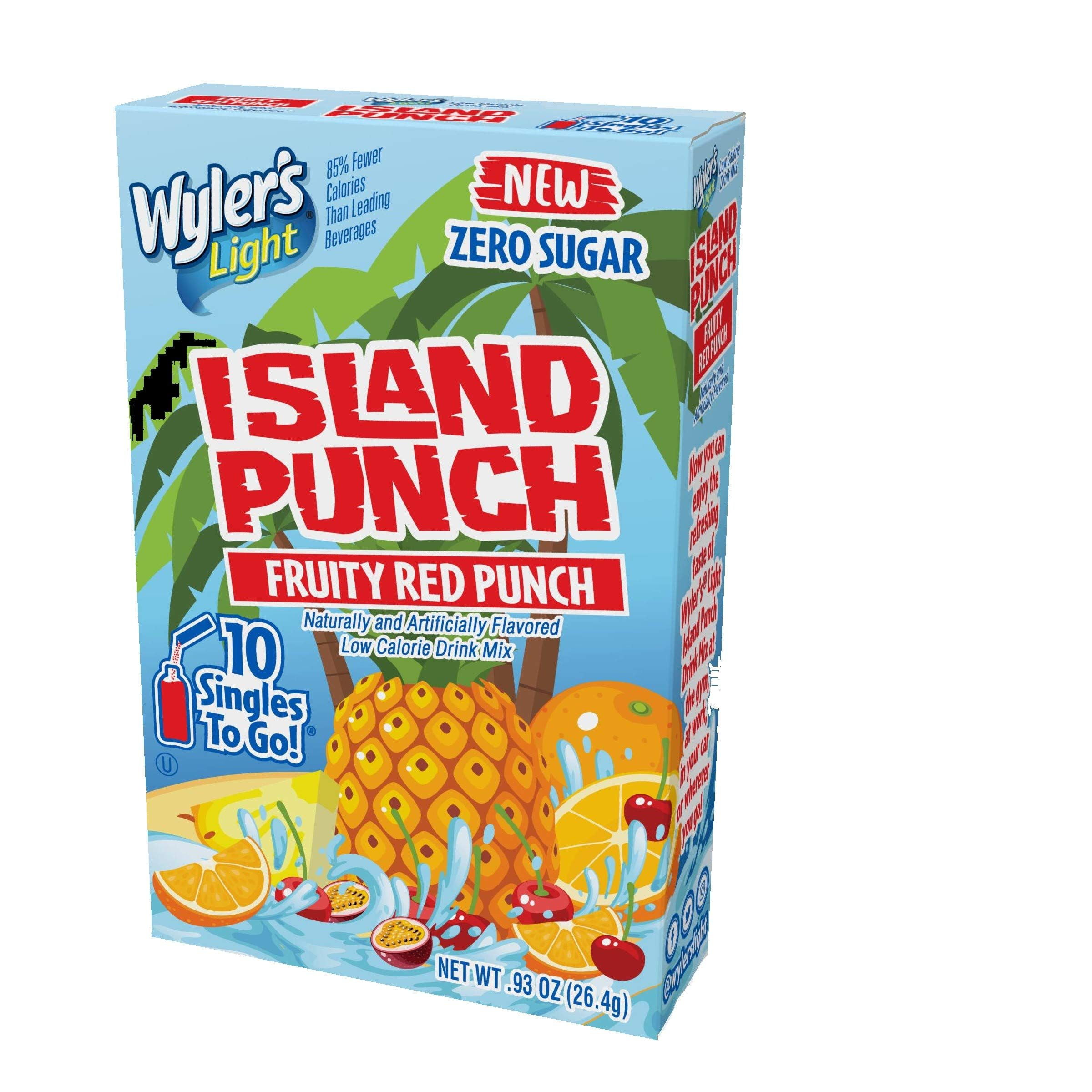 Wylers Light Island Punch Singles To Go, Fruity Red Punch 10 Ct (Pack ...