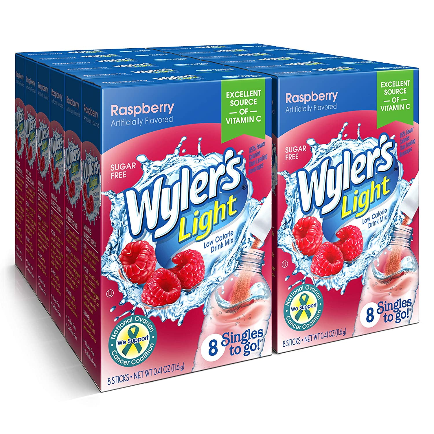 Wyler's Light Singles to Go, Raspberry Flavor, Water Drink Mix, 0.41 Oz ...