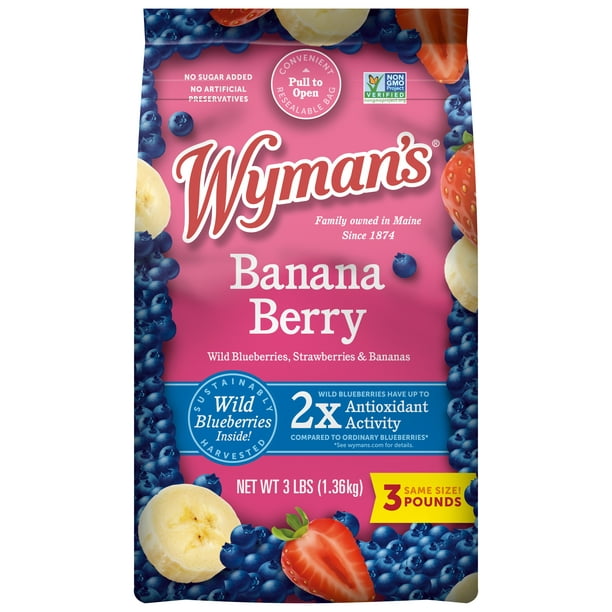 Wyman's Banana Berry, 48 oz Bag (Frozen) - Walmart.com