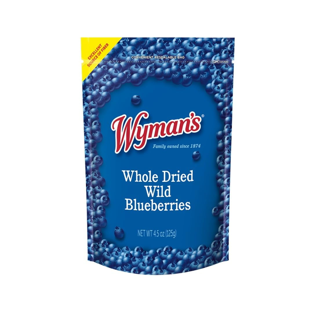 Wyman's Whole Dried Wild MFF30 Blueberries - 100% Wild Blueberries, No ...