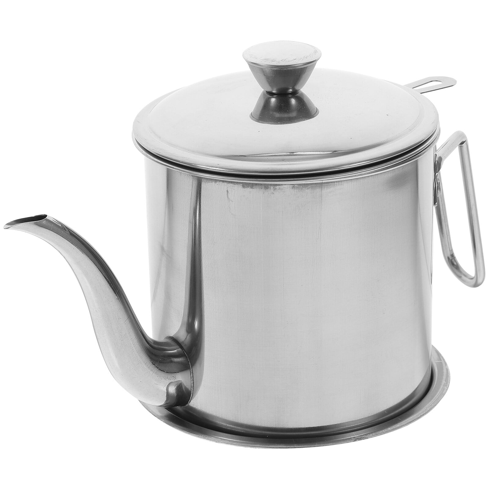 WynBing 1 Set Bacon Grease Pot with Tray Metal Oil Filtering Pot Grease ...