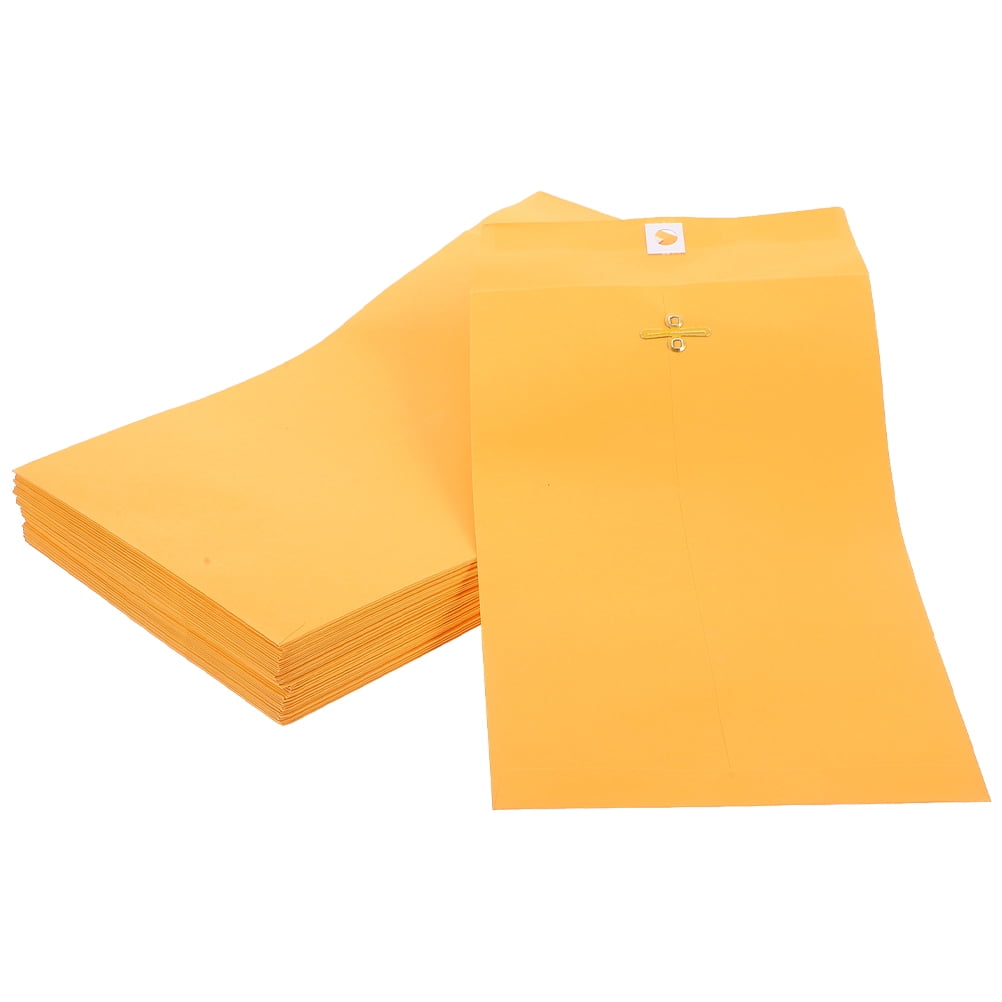 WynBing 100 Pcs Coin Envelopes Clasp Letter Size Mailing Office Yellow ...