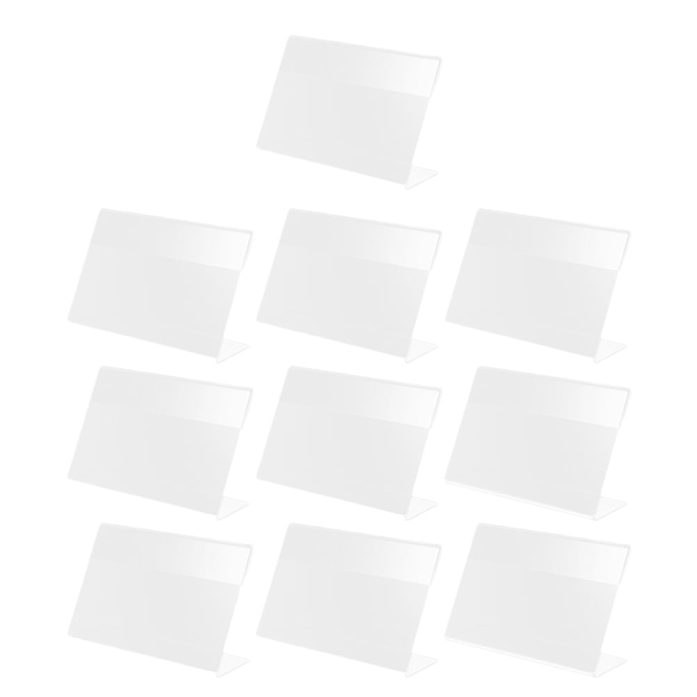 WynBing 10pcs Acrylic L-shape Sign Stand Clear L-shaped Sign Stand L ...